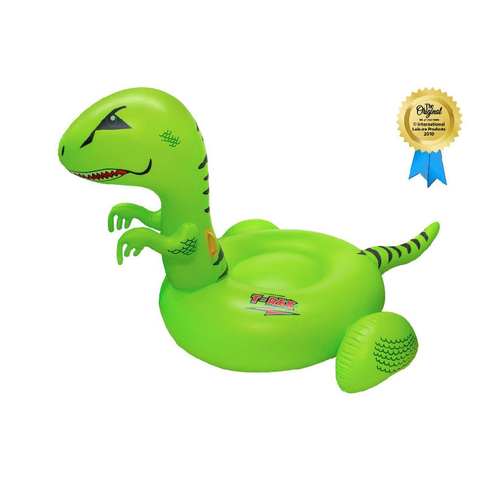 Giant T-Rex Ride-On Inflatable Swimming Pool Float | Great Backyard Place
