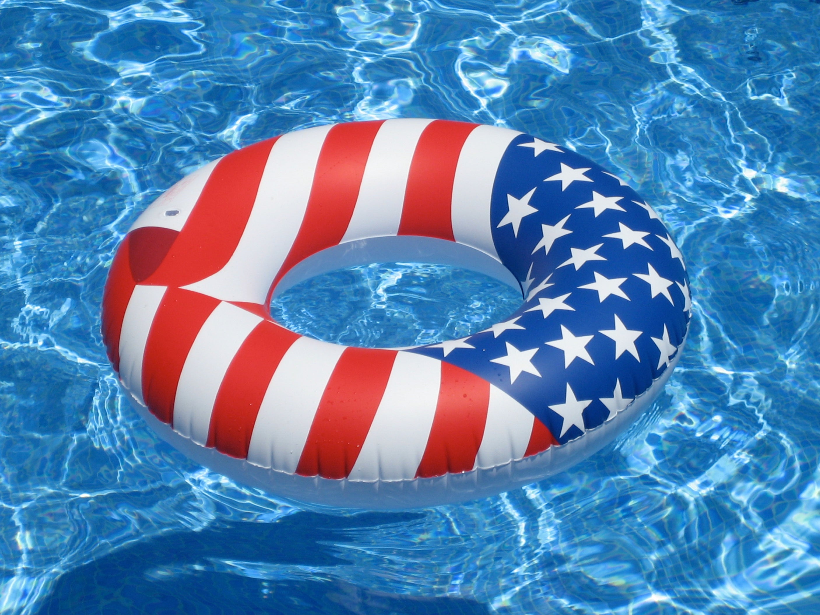 Americana Inflatable Swim Ring | Great Backyard Place