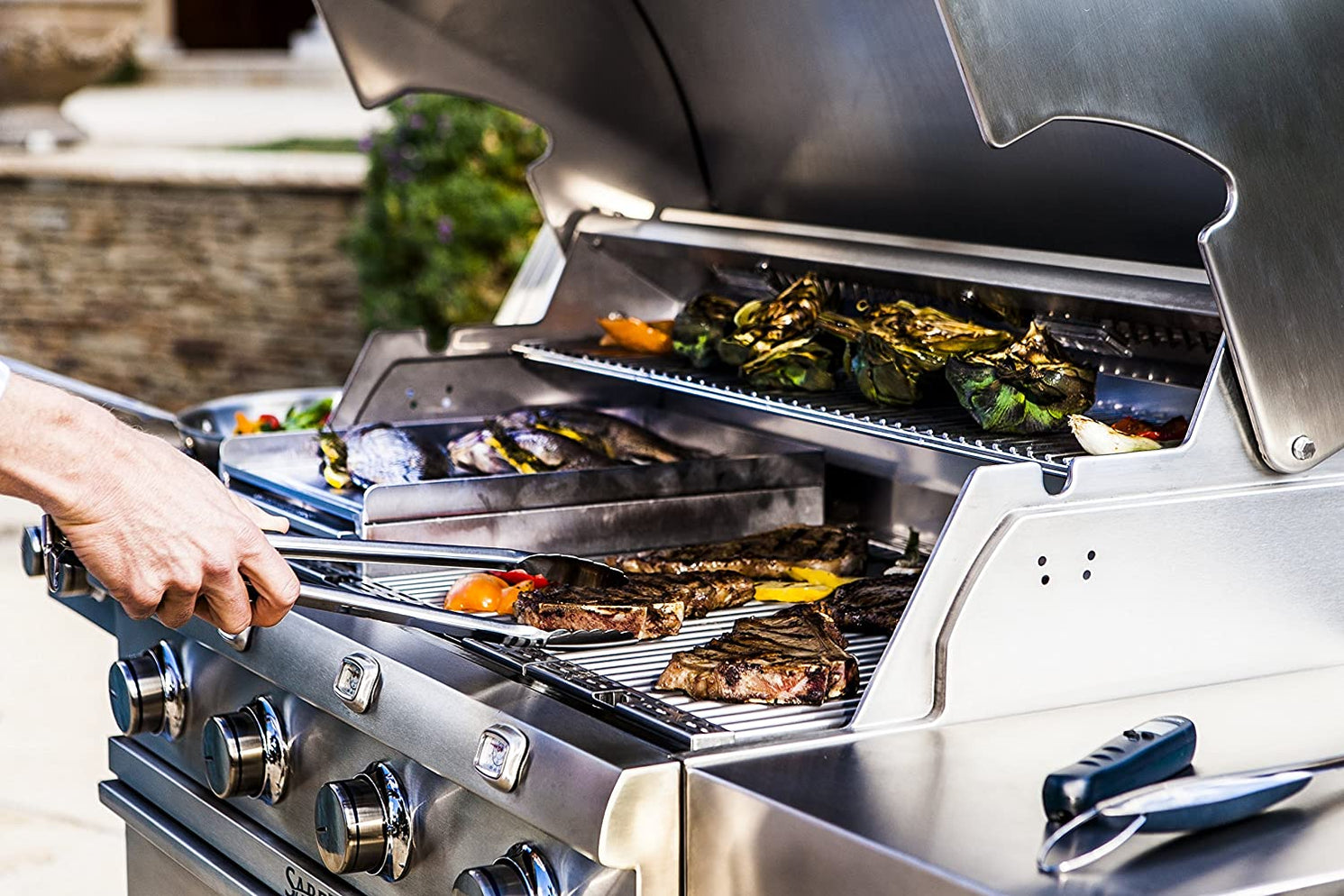 Saber Stainless Steel 4-Burner Gas Grill | Great Backyard Place